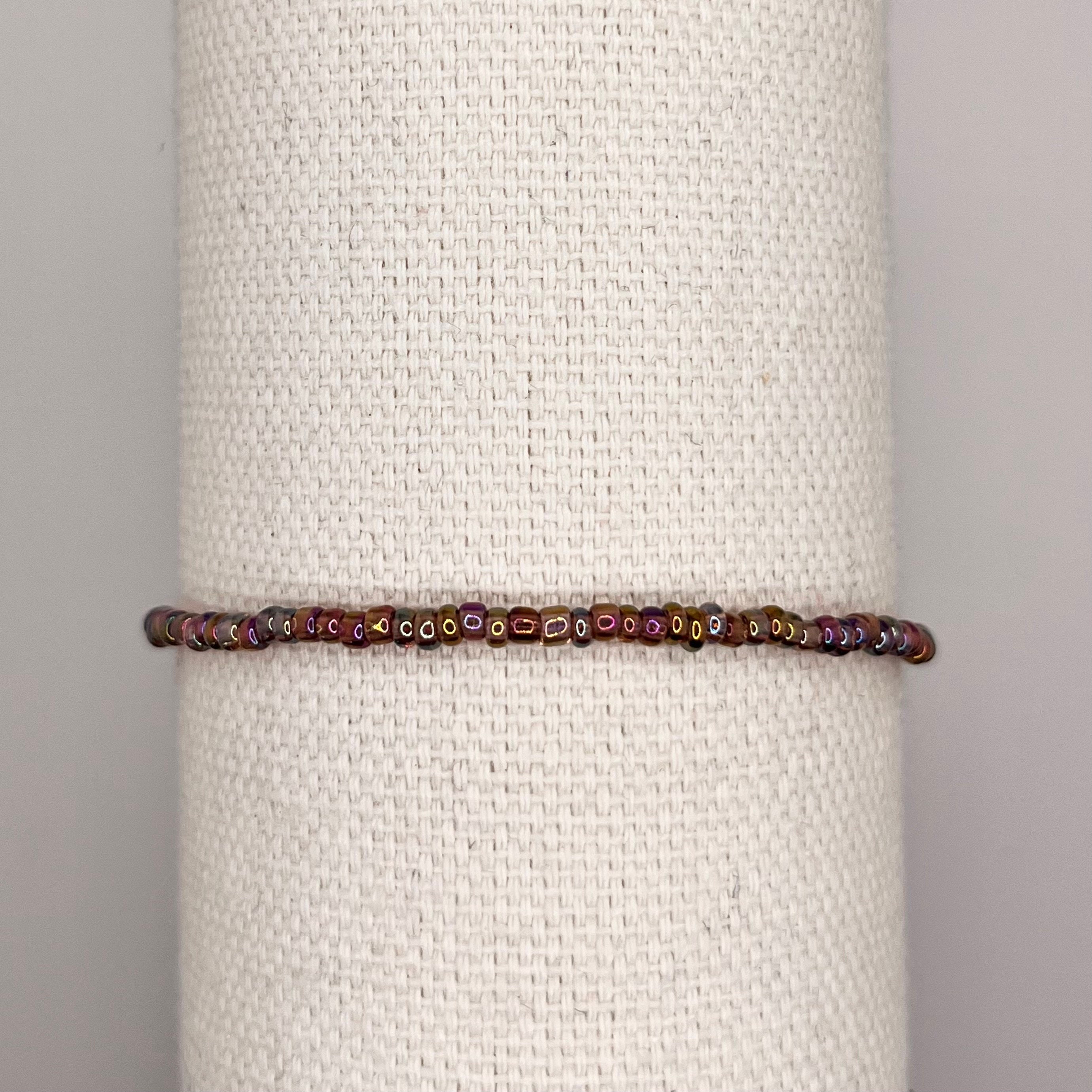 Raisin 2-mm Glass Seed Bead Bracelets - Etsy