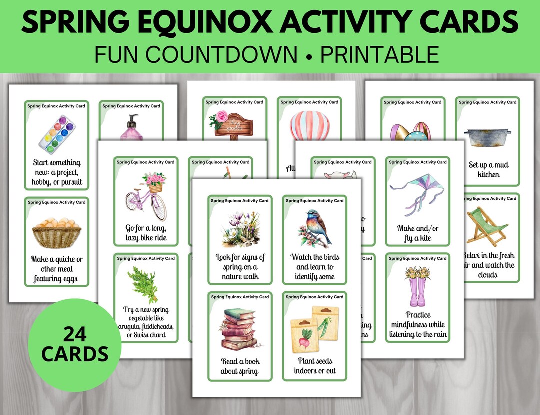 Spring Equinox Activity Cards - Nature Based Activities - Etsy
