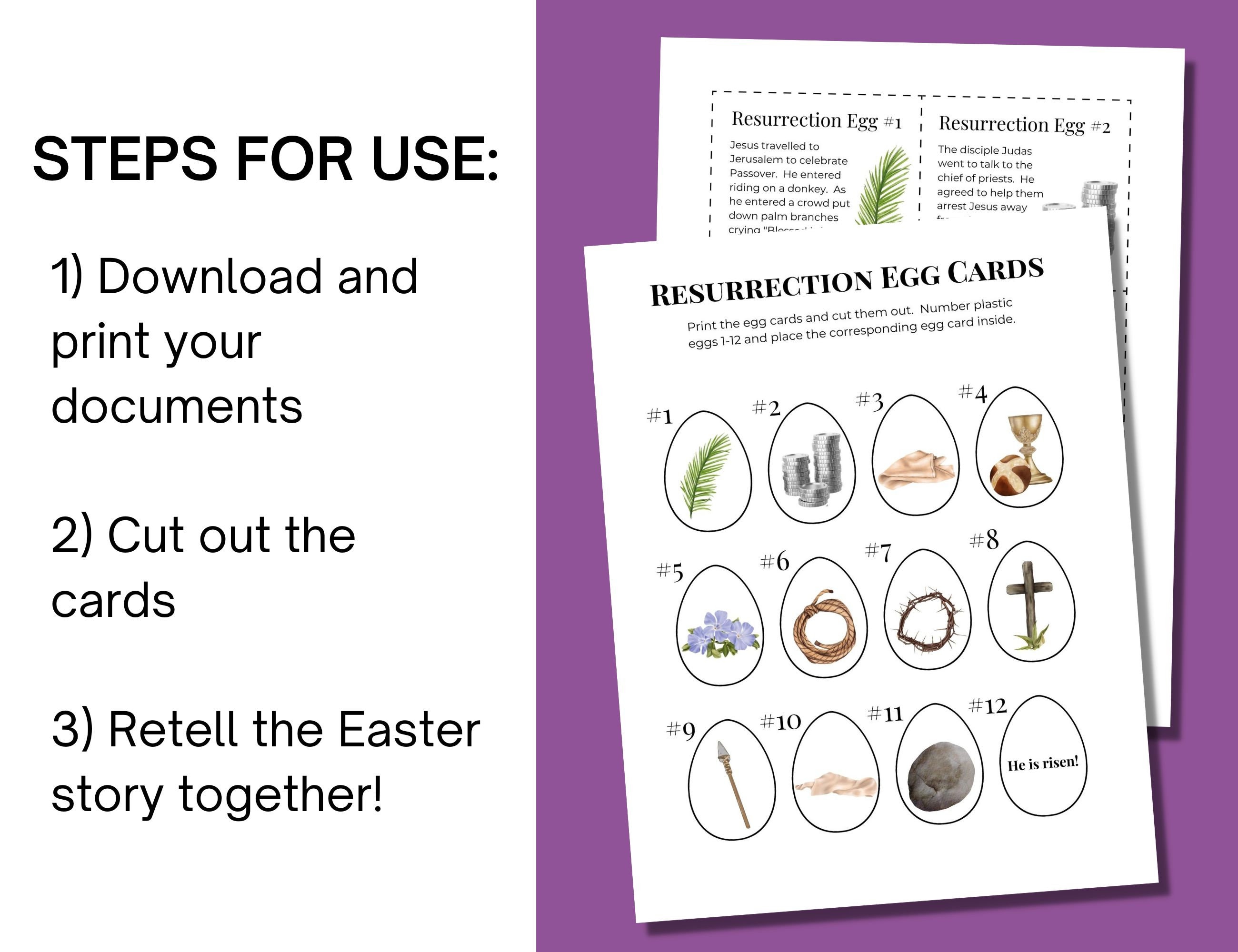 Printable Resurrection Eggs Easter Activity - Etsy