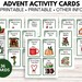 Advent Calendar Activity Cards Advent Family Fun - Etsy