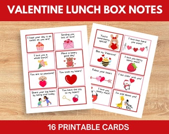 Valentine Lunchbox Jokes, Valentines Day Lunchbox Notes, Printable ...