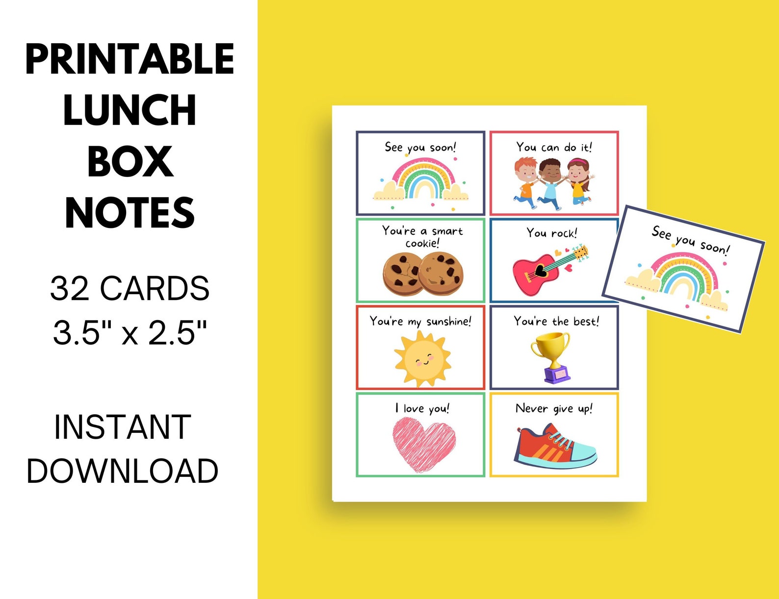 Encouraging Lunch Box Notes for Kids - Etsy