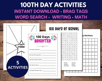 100 Days of School Handprint Art Craft, 100th Day of School Activities ...