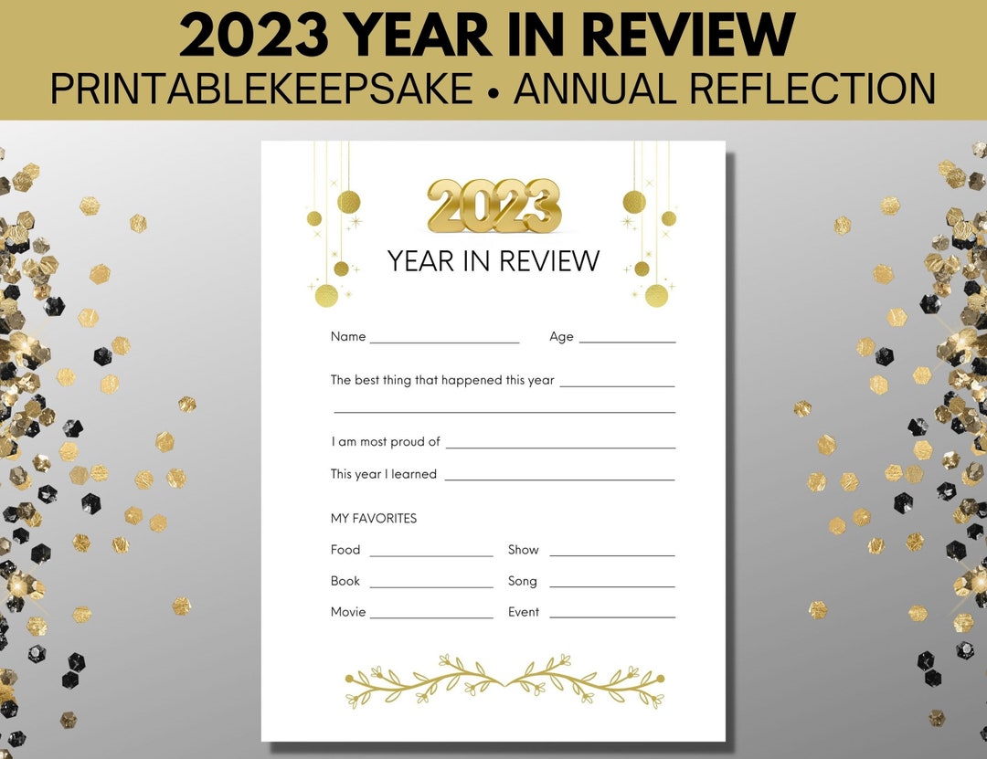 2023 Year in Review Printable / Looking Back on 2023 - Etsy