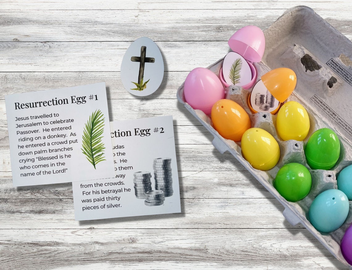 Printable Resurrection Eggs Easter Activity | Bible Story of Easter for ...