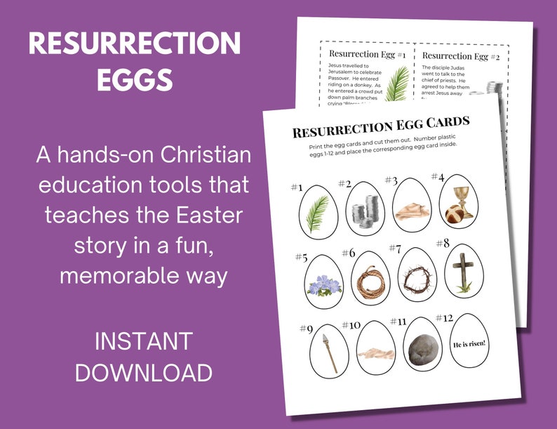 Printable Resurrection Eggs Easter Activity - Etsy