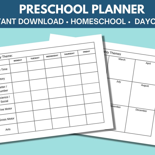 Simple Weekly Lesson Plan Template-preschool/prek/ Kindergarten/daycare ...