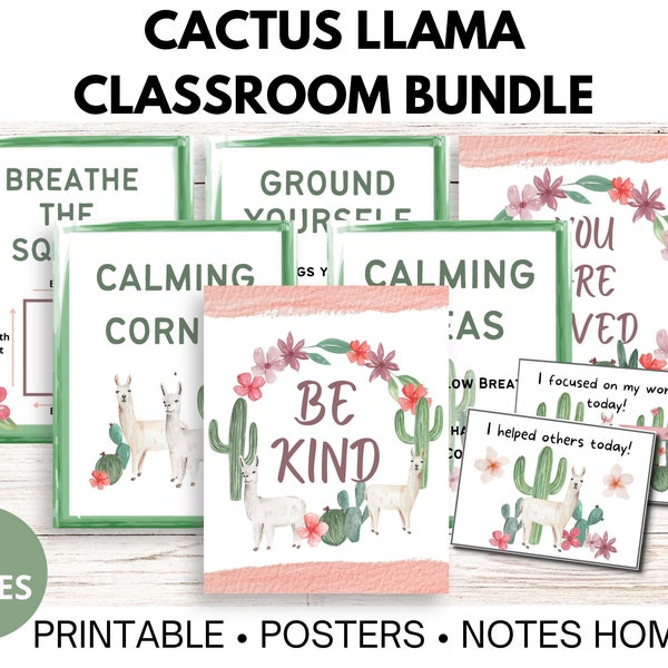 Cactus Classroom Decor - Etsy