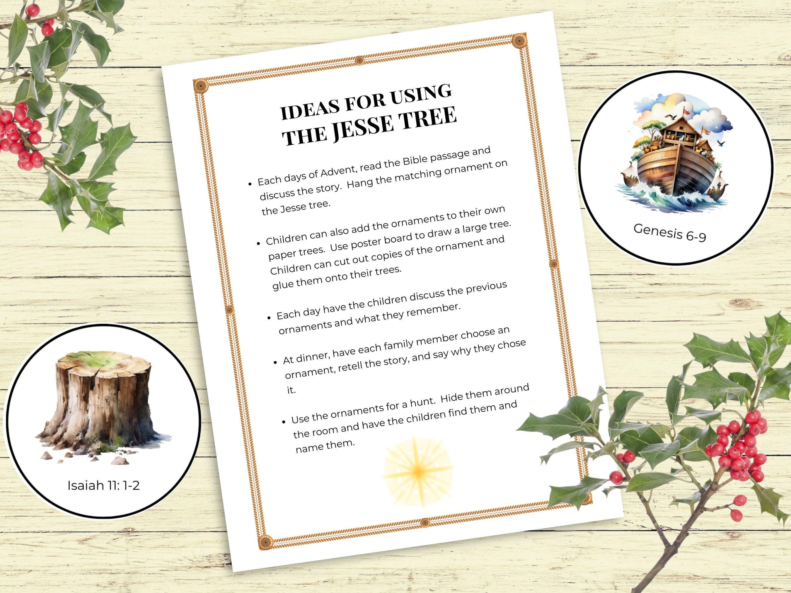 Jesse Tree Advent Activity: Printable Ornament Set (digital Download ...