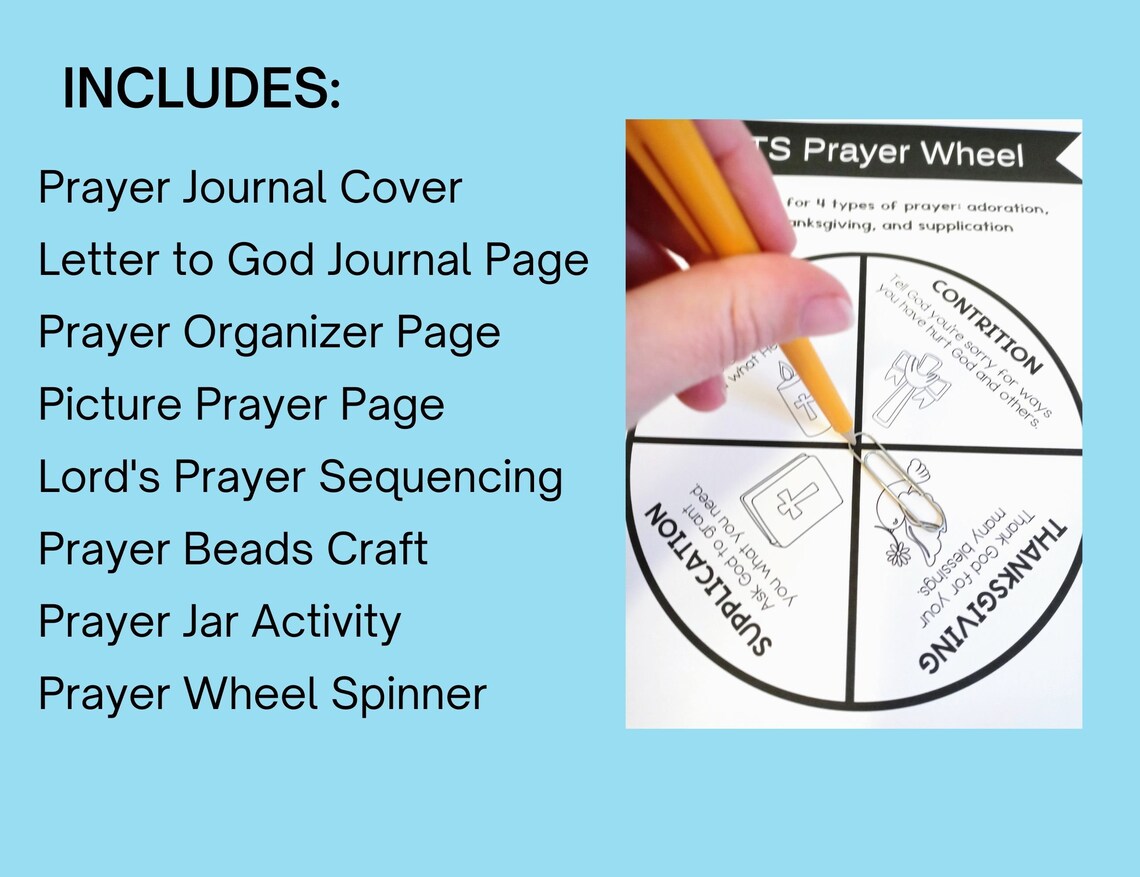 Kids Prayer Activities Printable Bundle | Christian Prayer Journal ...