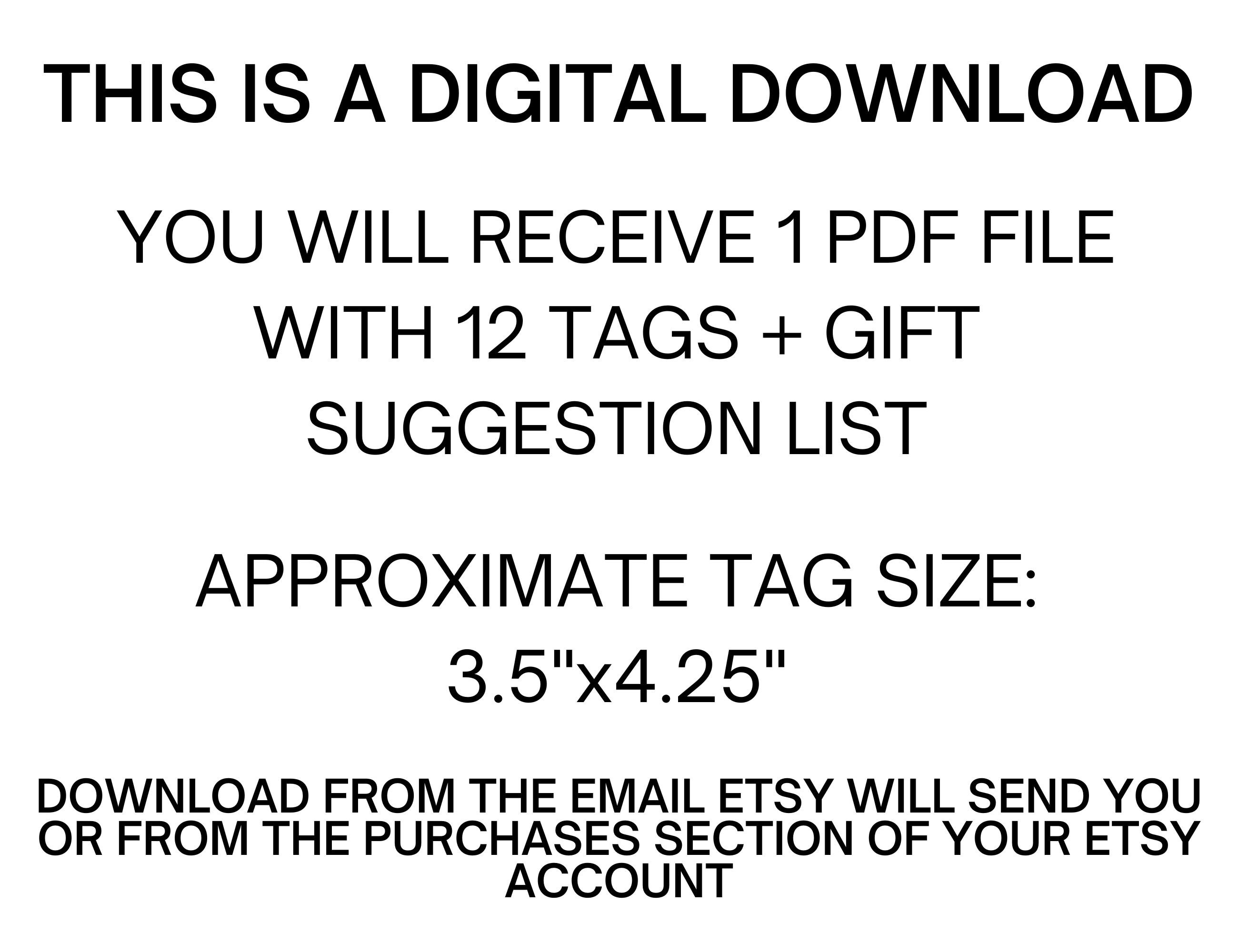 12 Days of Christmas Gift Tags - Etsy