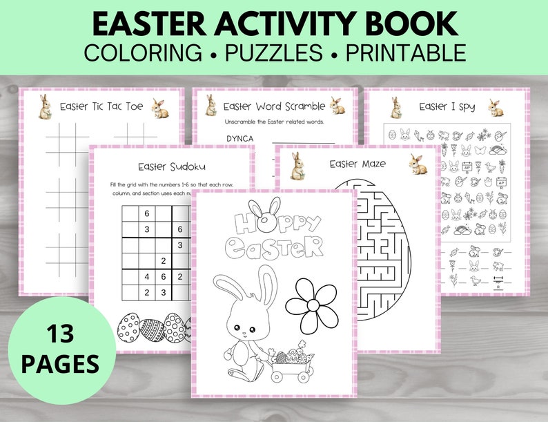 Printable Easter Activity Book - Kids Busy Book - Etsy