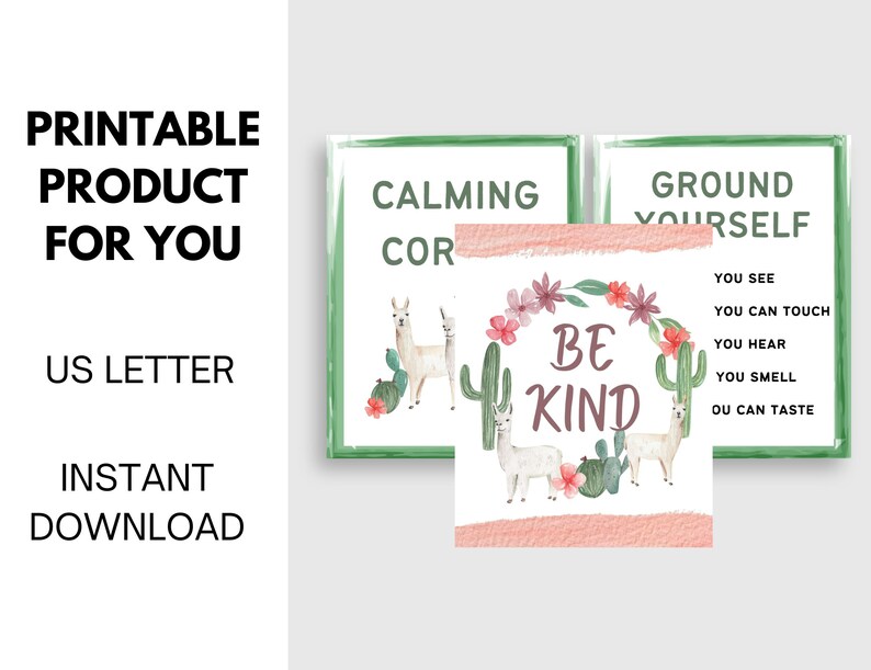 Cactus Llama Classroom Bundle - Etsy