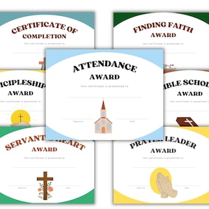 Christian Education Awards - Sunday School Awards - Etsy