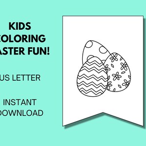 Kids Easter Coloring Banner - Etsy