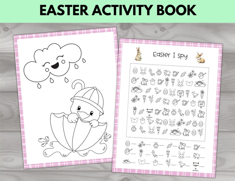 Printable Easter Activity Book - Kids Busy Book - Etsy