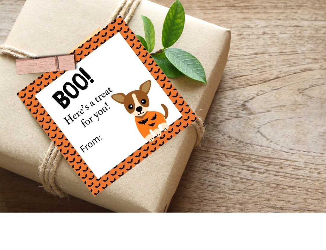 Dog Halloween Treat Tags Halloween Gift Tags - Etsy