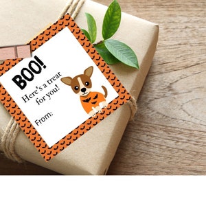 Dog Halloween Treat Tags Halloween Gift Tags - Etsy