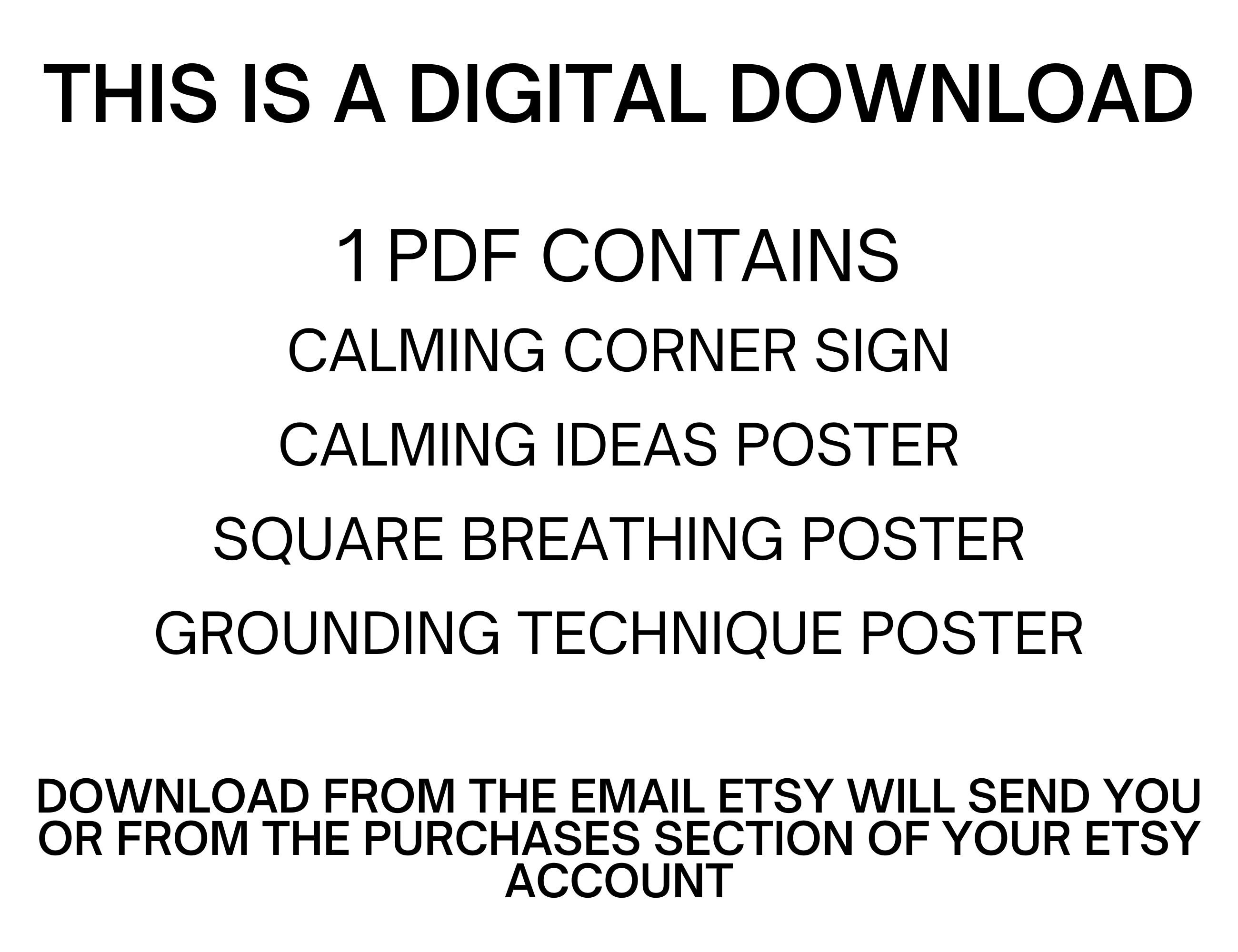 Boho Classroom Calming Corner Posters - Etsy