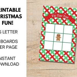 Printable Christmas Tic Tac Toe Game - Etsy