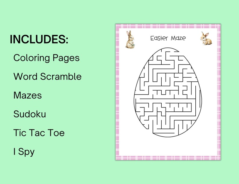 Printable Easter Activity Book - Kids Busy Book - Etsy