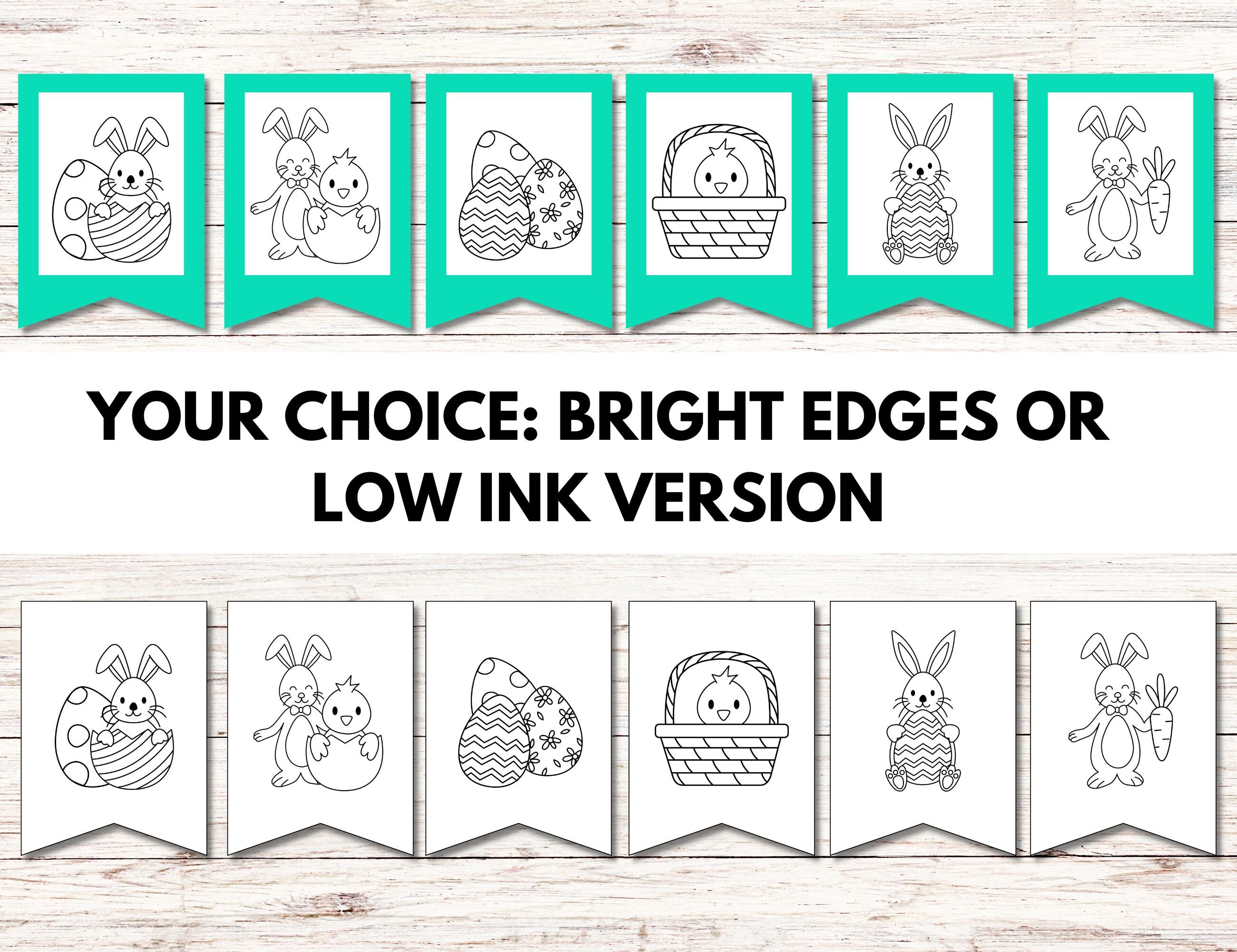 Kids Easter Coloring Banner - Etsy