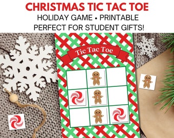 Christmas Tic Tac Toe Game, Printable Christmas Game, Instant Download ...
