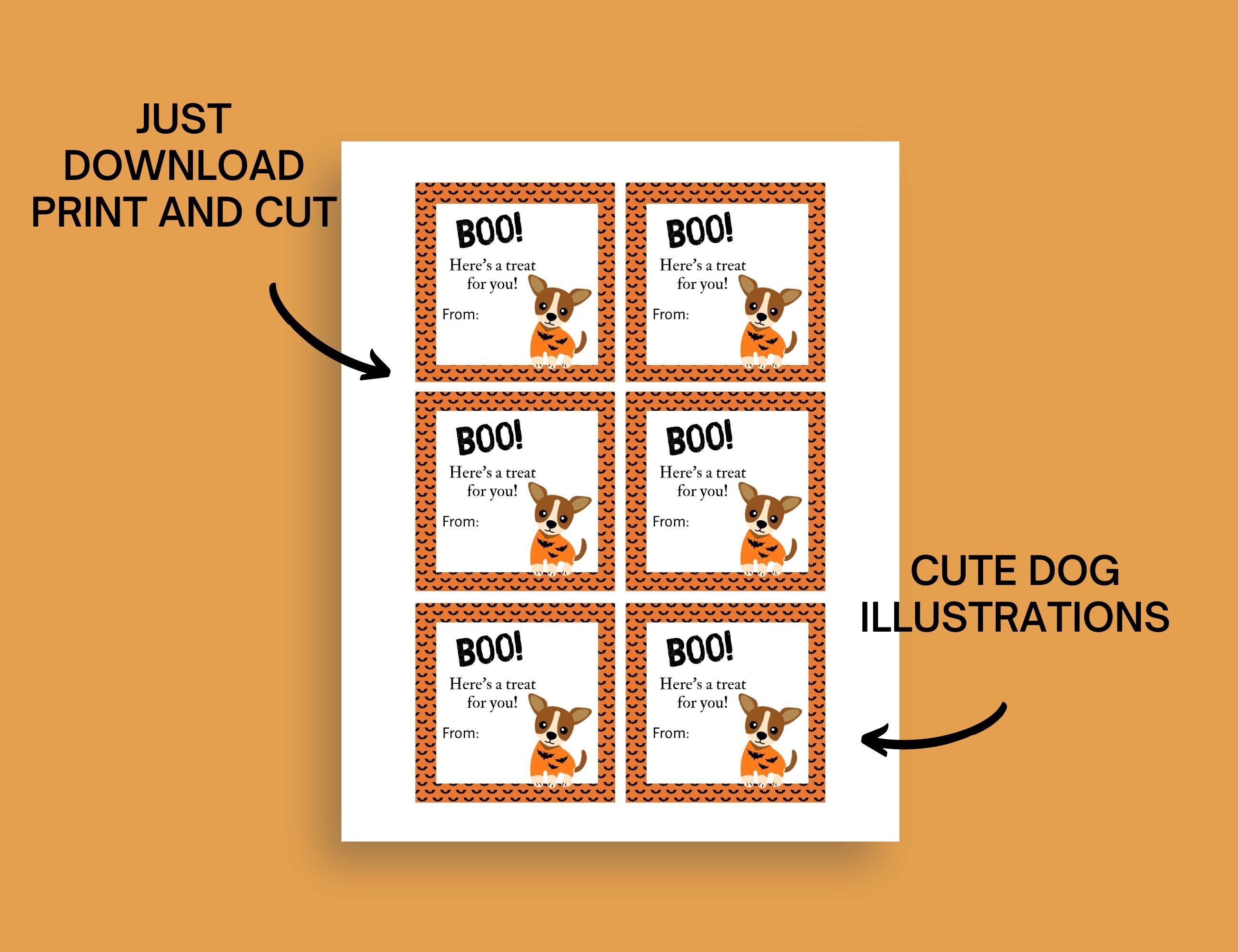 Dog Halloween Treat Tags Halloween Gift Tags - Etsy