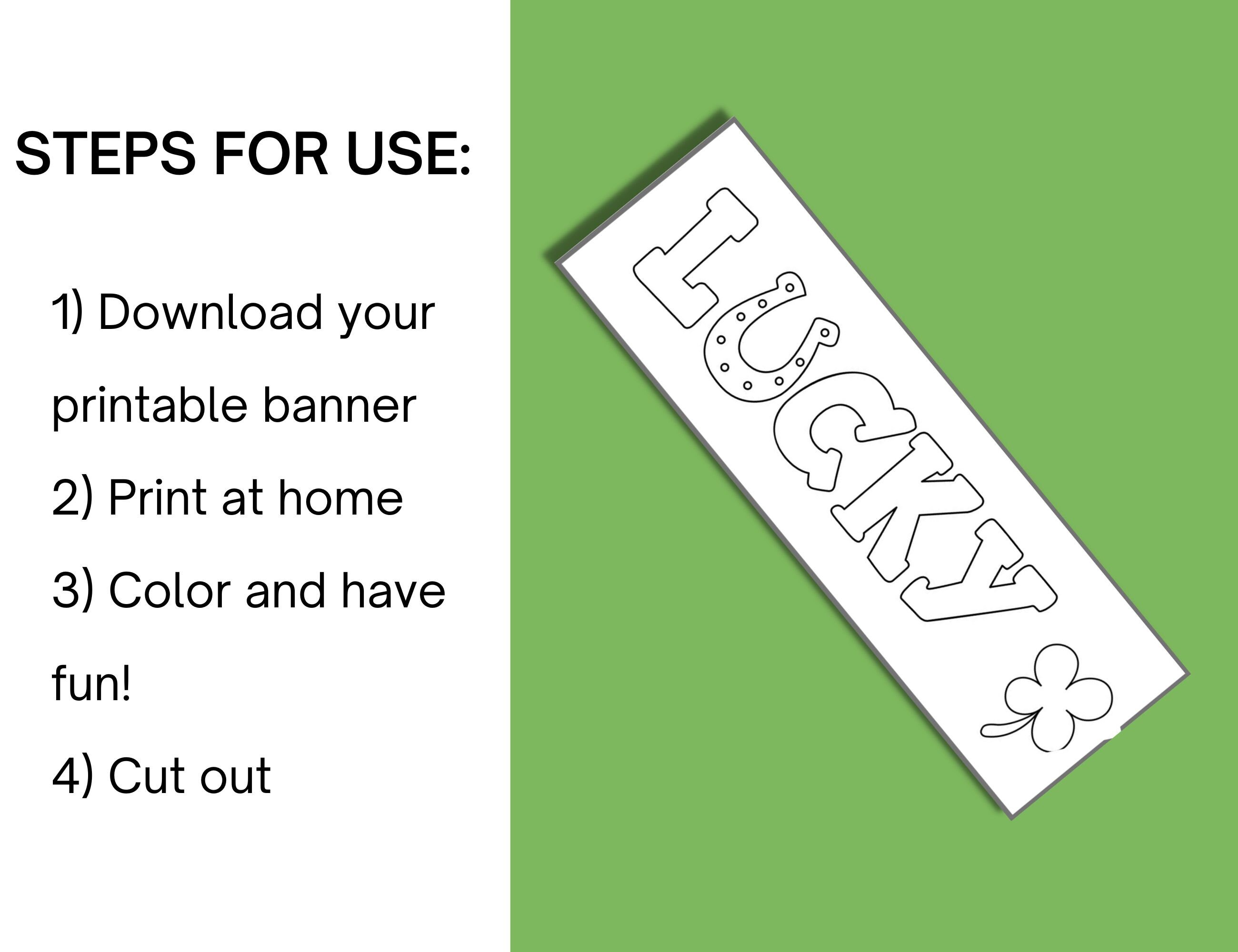 St Patrick's Day Coloring Bookmarks - Etsy
