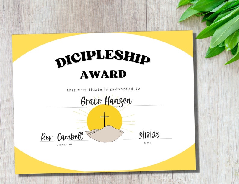 Christian Education Awards - Sunday School Awards - Etsy