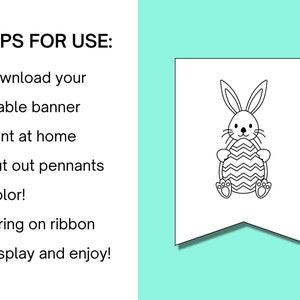 Kids Easter Coloring Banner - Etsy