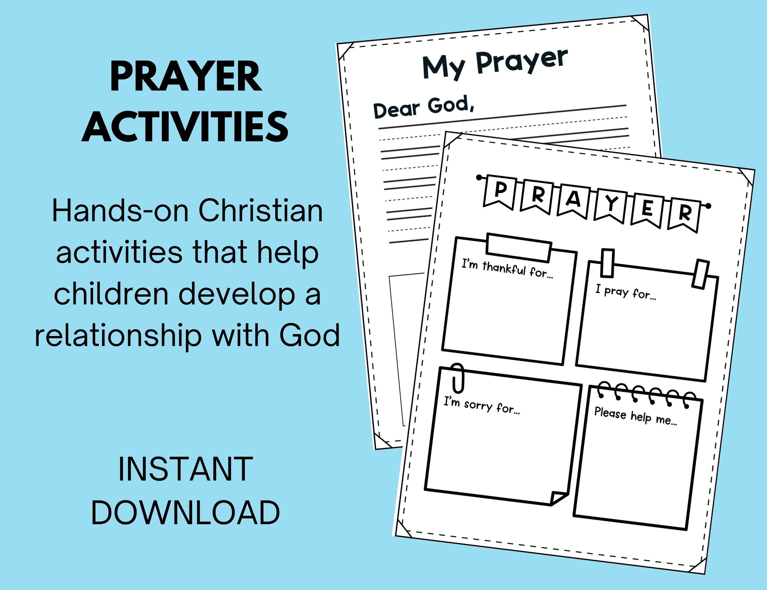 Kids Prayer Activities Printable Bundle - Etsy