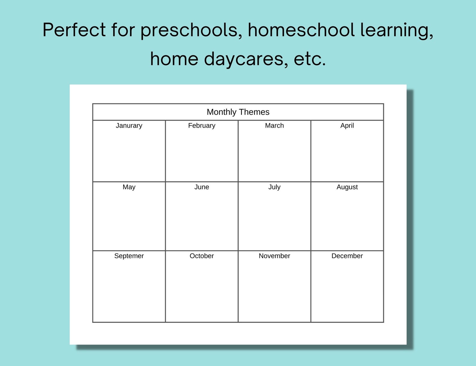 Printable Preschool Planner / Daycare Planner - Etsy