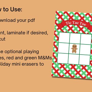 Printable Christmas Tic Tac Toe Game - Etsy
