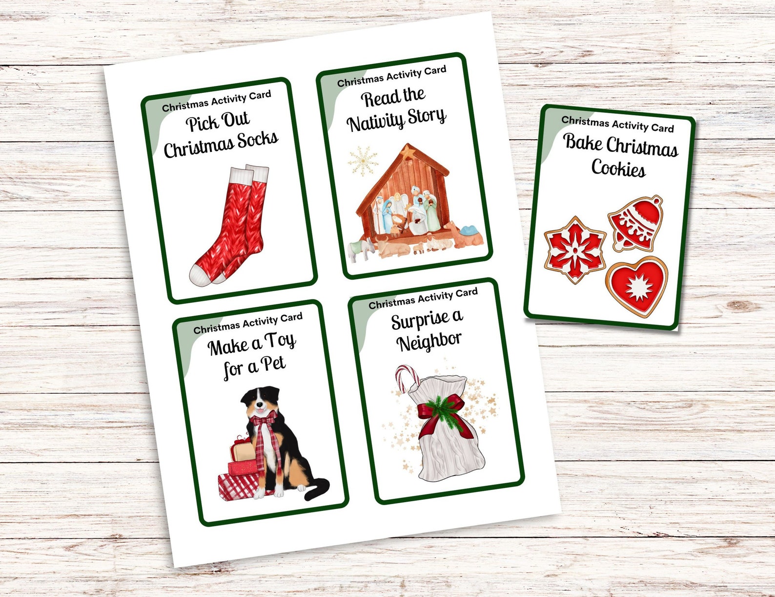 Advent Calendar Activity Cards Advent Family Fun - Etsy