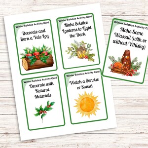 Winter Solstice Activity Cards: Nature-based Winter Activities (Instant ...