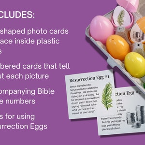 Printable Resurrection Eggs Easter Activity | Bible Story of Easter for ...