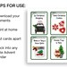 Advent Calendar Activity Cards Advent Family Fun - Etsy