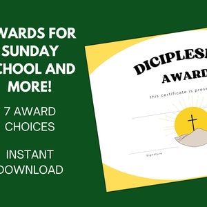 Christian Education Awards - Sunday School Awards - Etsy