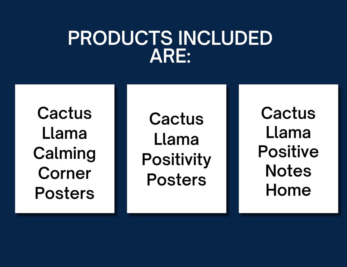 Cactus Llama Classroom Bundle - Etsy