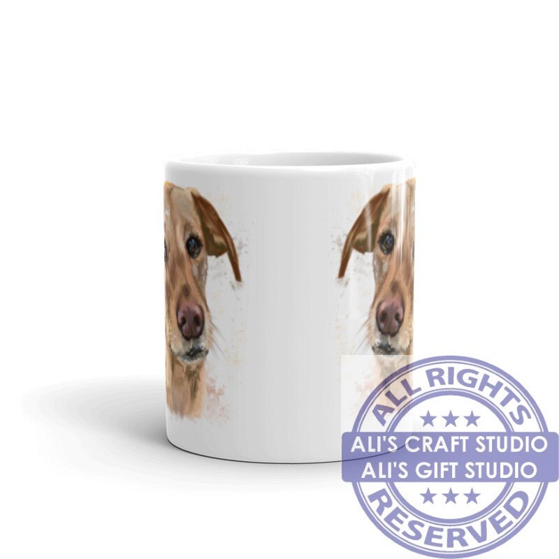 Fox Red Labrador Dog Ceramic Mug Personalised Gift for Him / Her, for ...