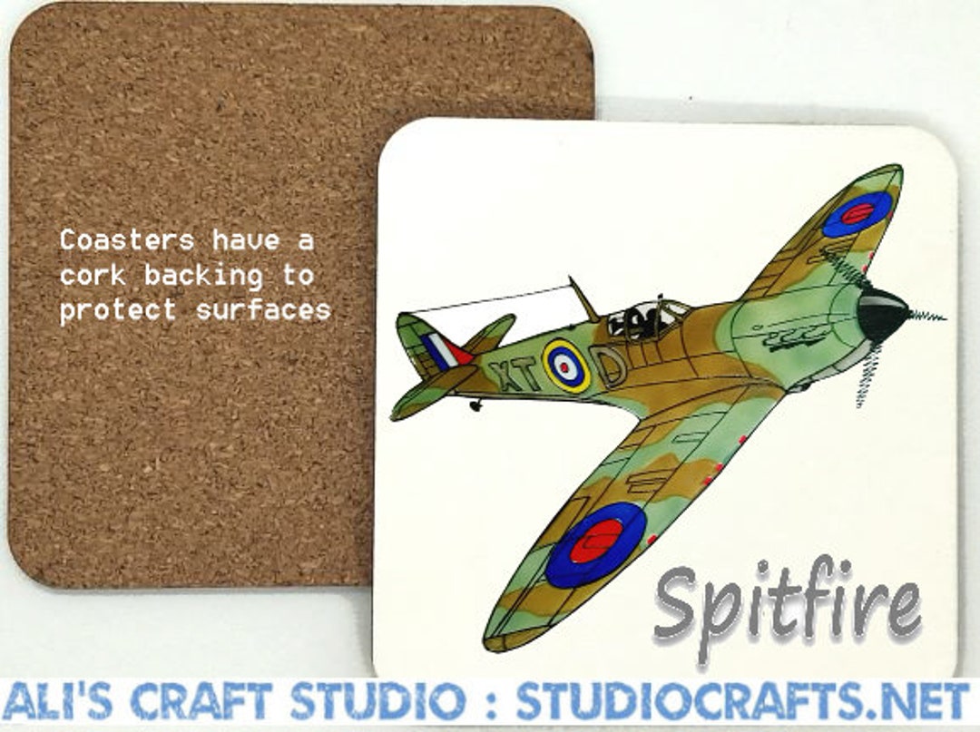 Aircraft Coasters - 95mm Square Heat Resistant Acrylic or Gloss Wooden ...