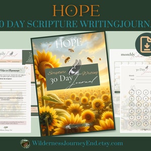 Hope 30-day Scripture Writing Journal | Prayer Journal | Bible Study ...