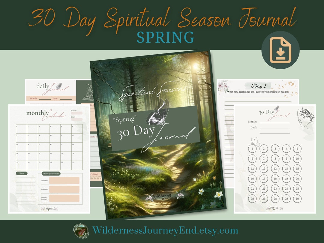 30-day Guided Reflection Journal for Spring Spiritual Season Workbook ...