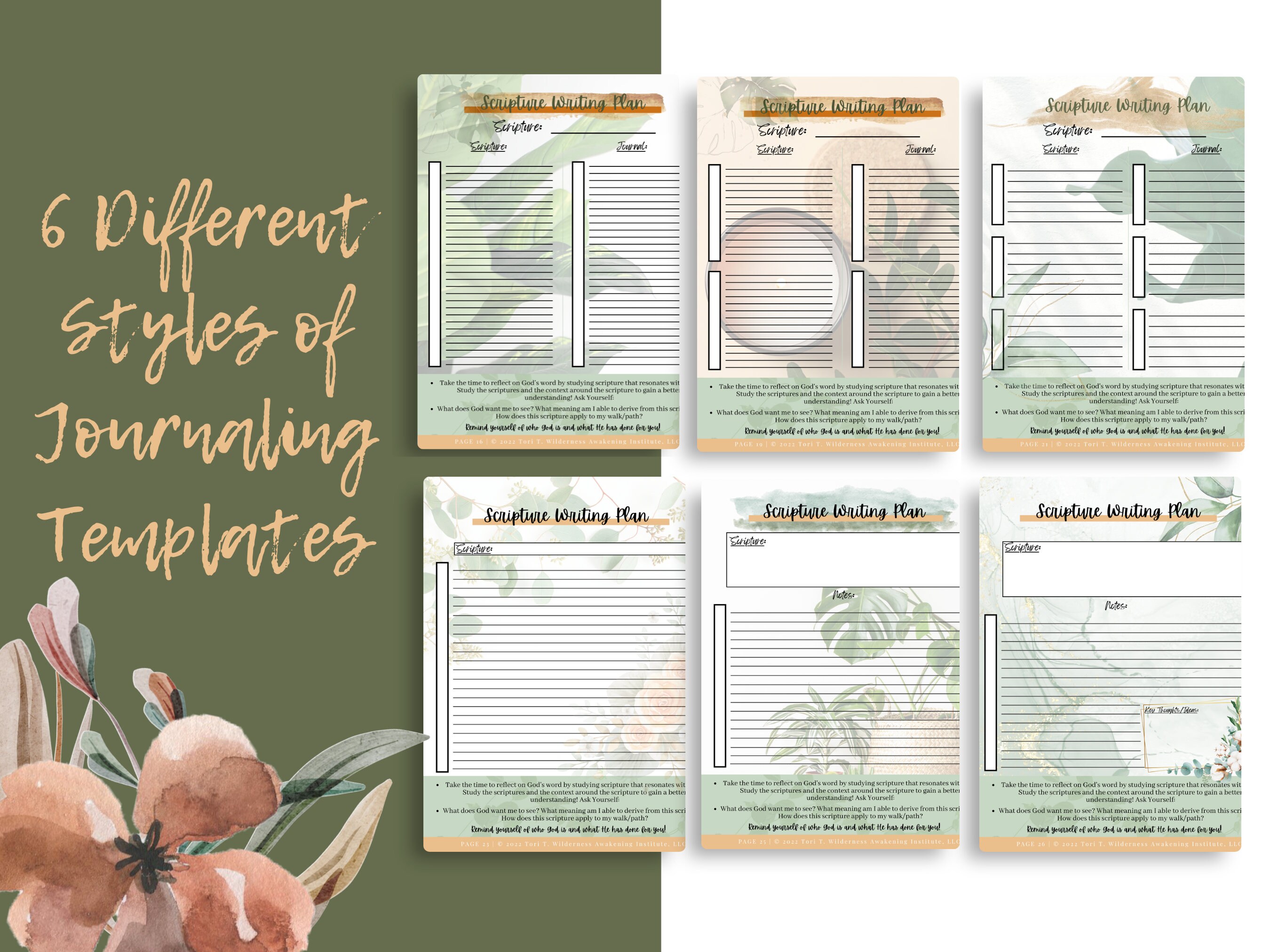 12 Month Scripture Writing Journal | Bible Study Journal | A Guide for ...