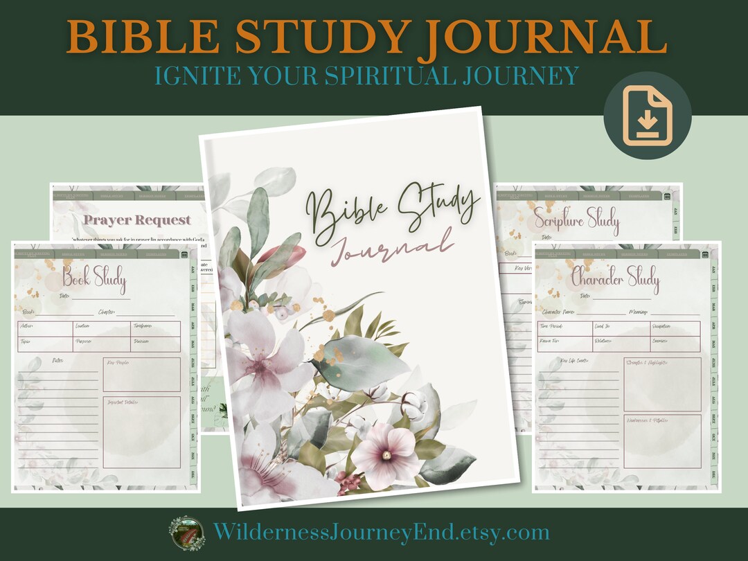 Digital Bible Study Christian Devotional Prayer Scripture Journal ...