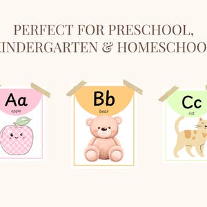 Pastel Classroom Alphabet Posters | A-Z Wall Decor | Printable Alphabet ...