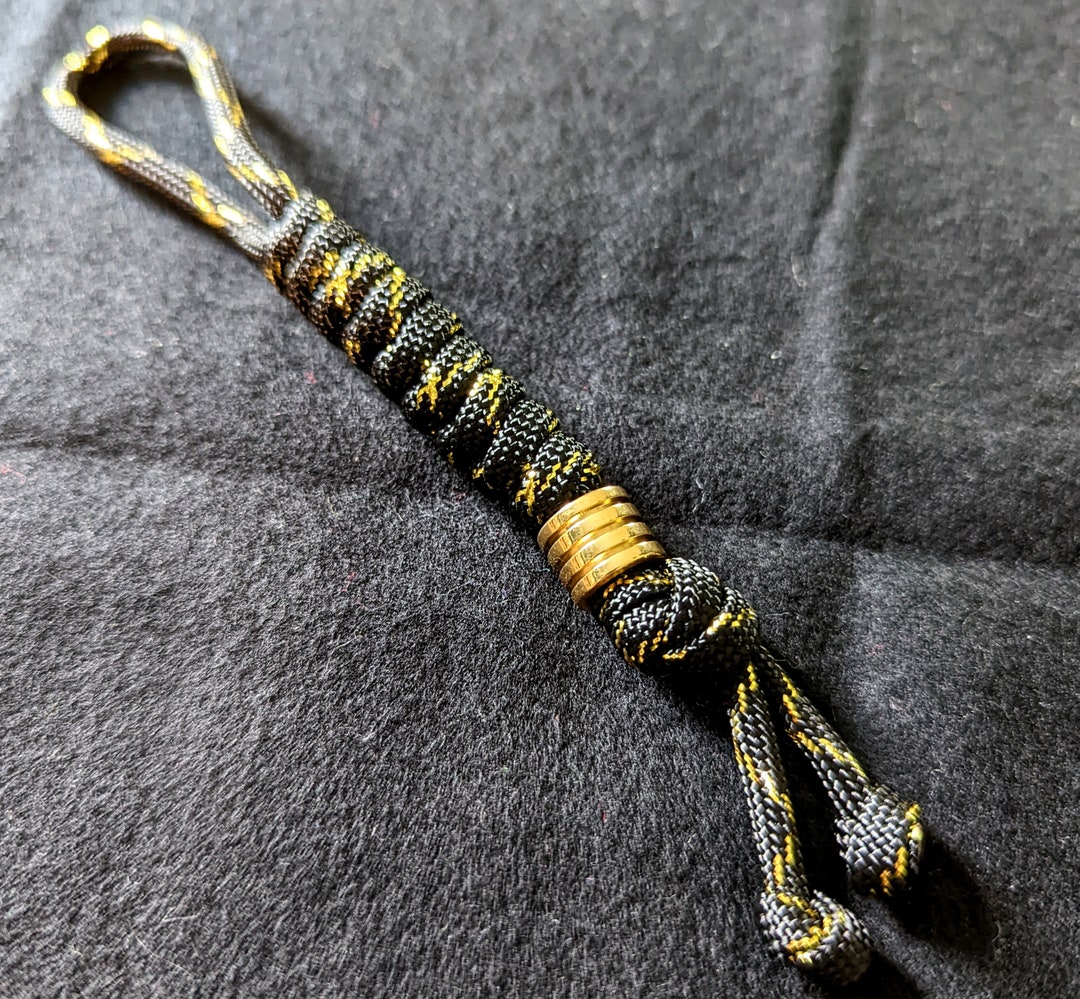 550 or 275 Paracord EDC Knife Lanyard or Keychain Gold - Etsy