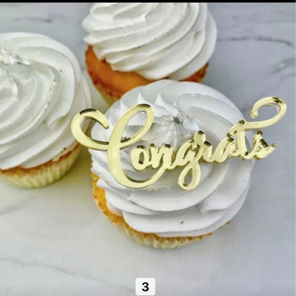 Cupcake Topper Congratulations - Etsy