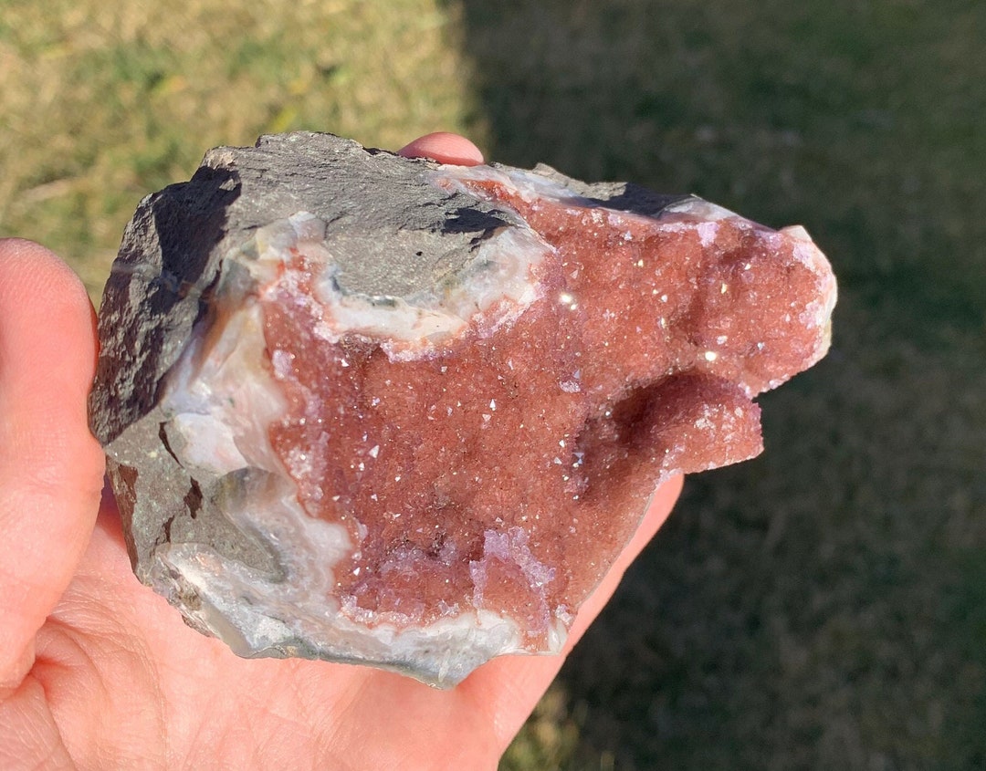 Raspberry Sugary Amethyst Cluster - Druzy Cluster - Etsy